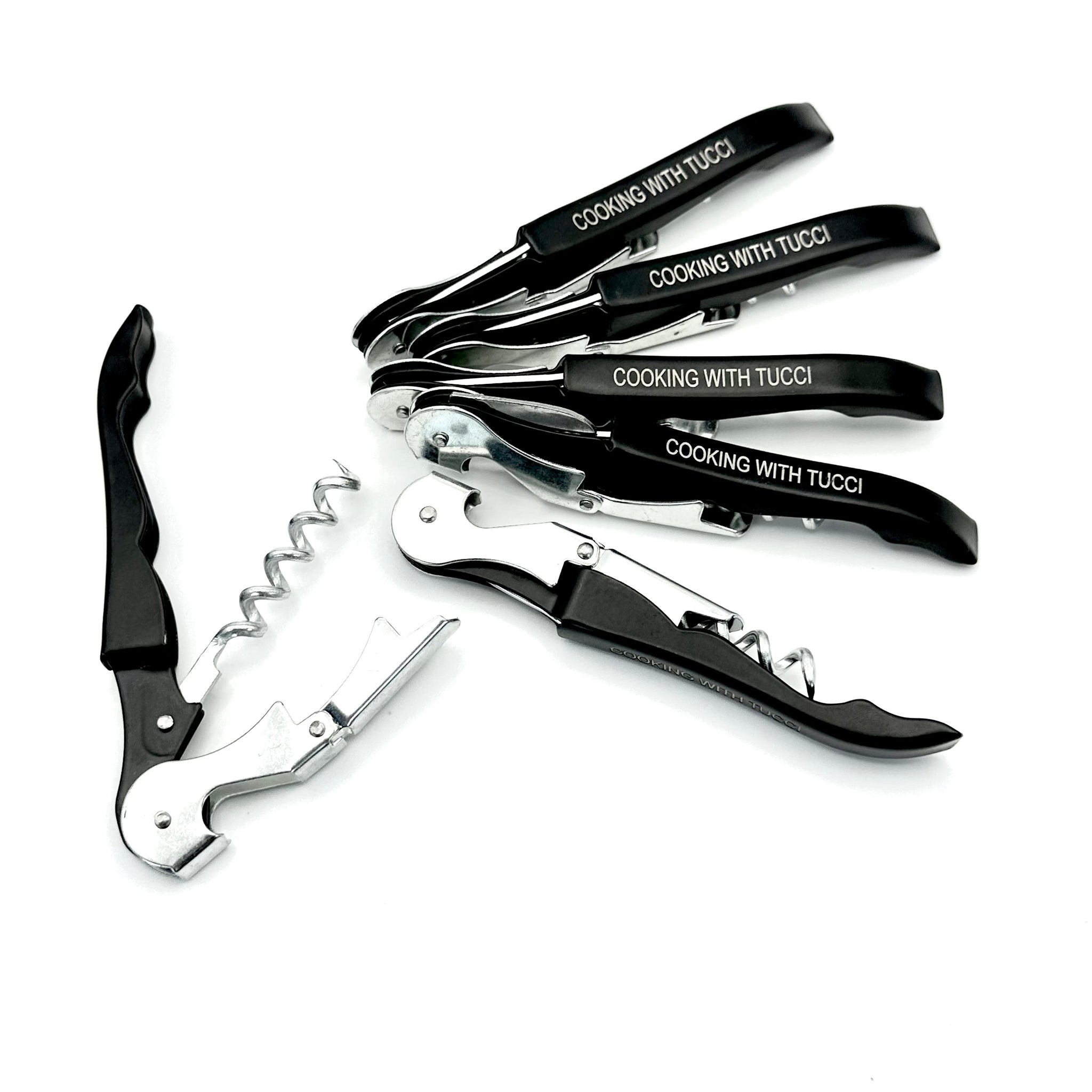 Cooking with Tucci Metal Wine Opener | Sleek Corkscrew for Kitchen or Bar